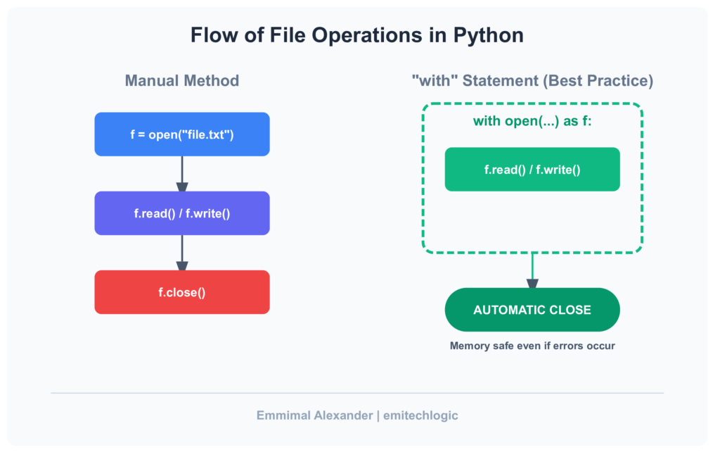 Mastering Python File I/O: How to Read and Write Files Easily - EmiTechLogic